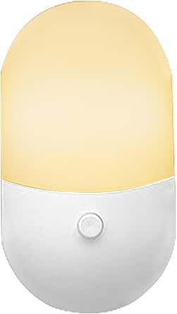 Small LED Night Light - White Sleep Aid Nightlight, Nursery Wall Light ...