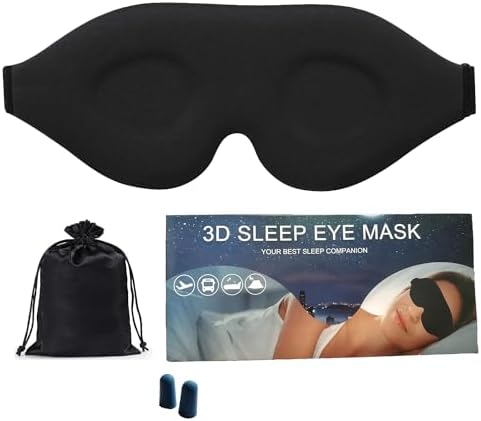 Amazon.com: Sleep Mask, Eye Mask for Sleeping, Blinder Black Soft ...