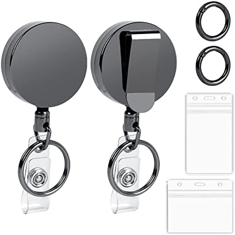 Vicloon Retractable Lanyard, 2pcs Id Badge Holder with Card Holder ...