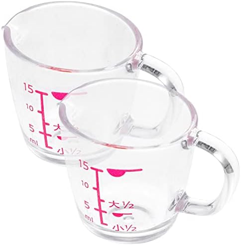 Amazon.com: Kichvoe 2Pcs Measuring Cups with Scales 15ML Plastic ...
