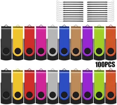 Amazon.com: EASTBULL Flash Drive Bulk 8GB USB 100 Pack with Lanyards ...
