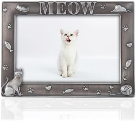 Amazon.com - Wood Picture Frame with Wood Stand, Cat Paw Print Photo ...