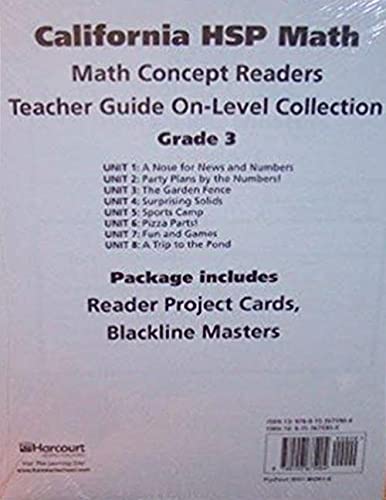 On Level Math Reader Collection Grade 3 (Harcourt School Publishers ...