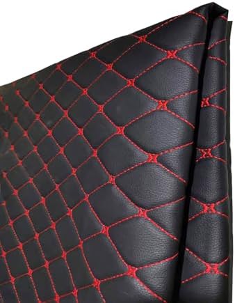 Amazon.com: Faux Leather Fabric Foam Quilted Vinyl Diamond Pattern Foam ...