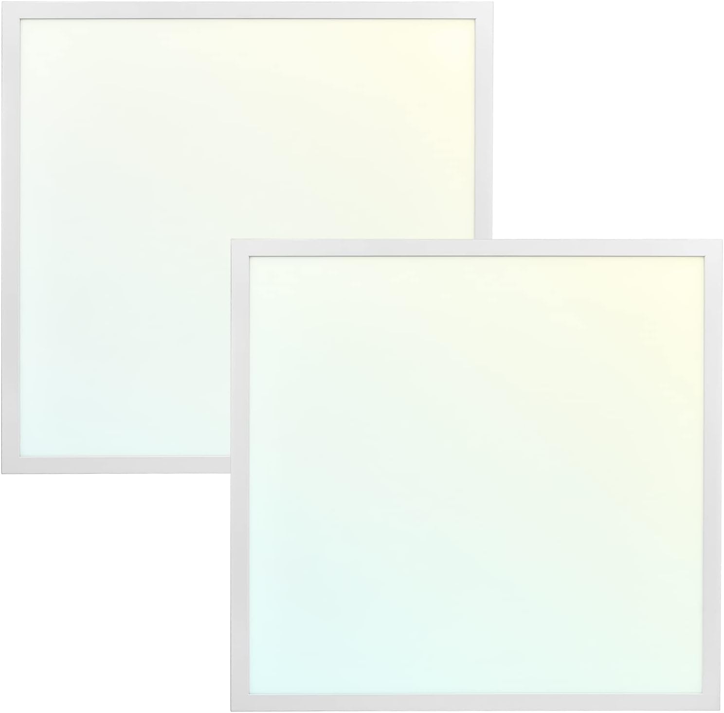 LUXRITE 2x2 FT LED Flat Panel Light, 5CCT Color Selectable 3000K 3500K ...