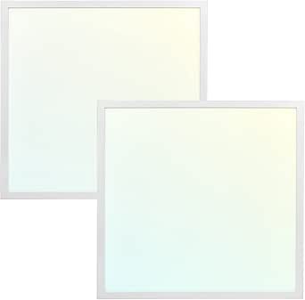 LUXRITE 2x2 FT LED Flat Panel Light, 5CCT Color Selectable 3000K 3500K ...