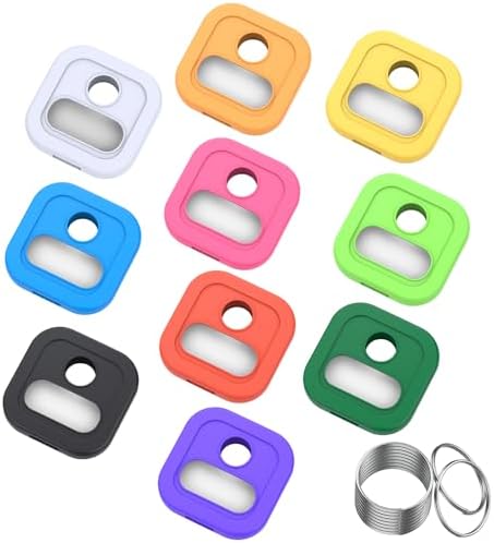Amazon.com : Uniclife 24 Pack Oval Key Tags Colorful Tough Plastic Key ...