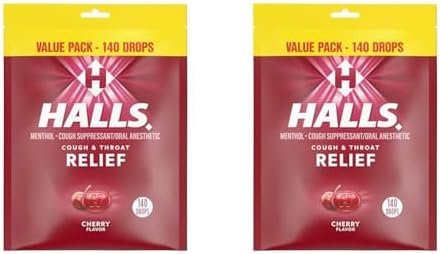 Amazon.com: Halls Relief Cherry Cough Drops, Value Pack, 140 Drops ...