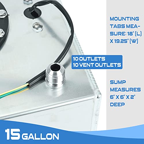 Snapklik.com : 15 Gallon Fuel Cell, 57L Gas Tank Polished Aluminum ...