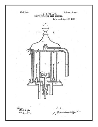 Amazon.com - Construction Of Beer Engines Patent Print Black Ink on ...