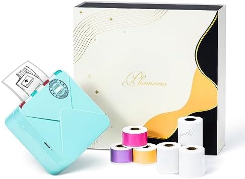 Amazon.com: ASprink Mini Portable Sticker Printer Machine,M02S Thermal ...