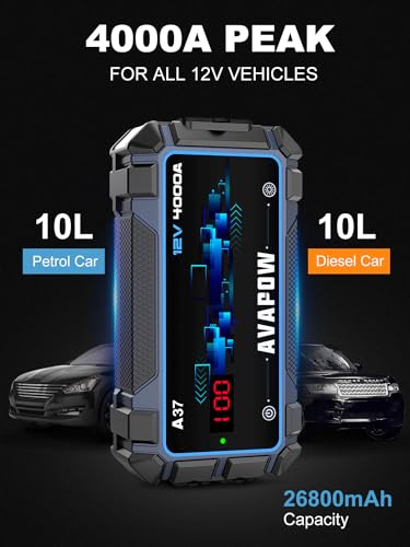 해외직구전문 쇼핑365 AVAPOW Car Battery Jump Starter 4000A Peak,12V Portable ...