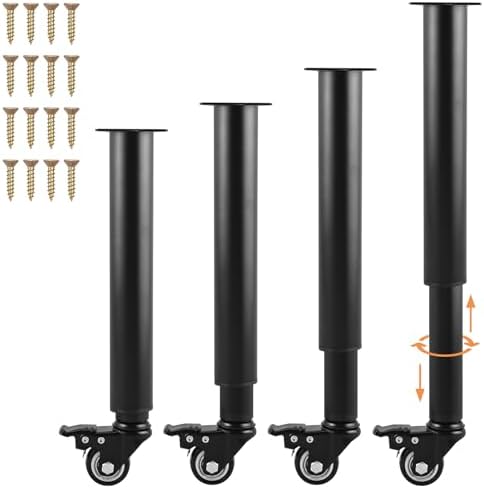 Amazon.com: Lipshome 7-10 Inch Adjustable Metal Furniture Legs with ...