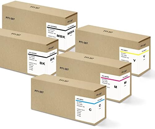 Amazon.com: PFI-307 330ml Ink Tank Compatible for Canon PFI-307MBK PFI-307BK PFI-307C PFI-307M ...