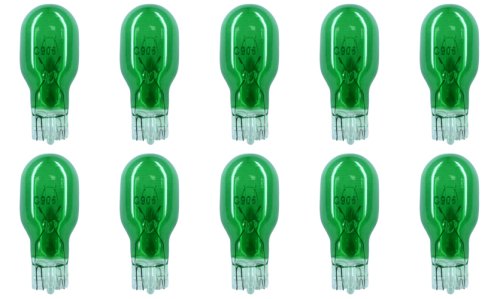 CEC Industries #906G (Green) Bulbs, 13.5 V, 9.315 W, W2.1x9.5d Base, T ...