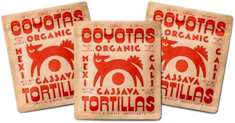 Amazon.com: COYOTAS Organic Cassava Tortillas SMALL 4-INCH (12 ...