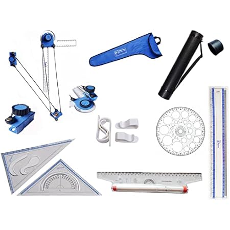 POPULAR Mini Drafter Combo of Mini Drafter, Sheet Container Tube, Scale ...