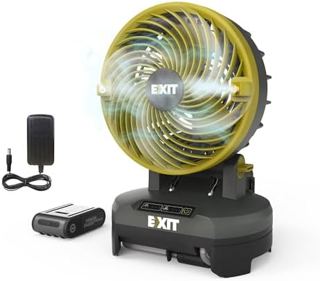 Amazon.com: WORX 20V Cordless Misting Fan w/ 3 Speed & 3 Mist Settings ...