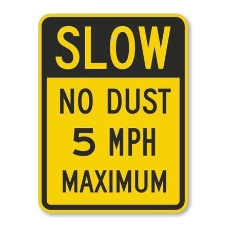 Amazon.com: Lilyanaen New Metal Sign Aluminum Sign Slow No Dust 5 MPH ...