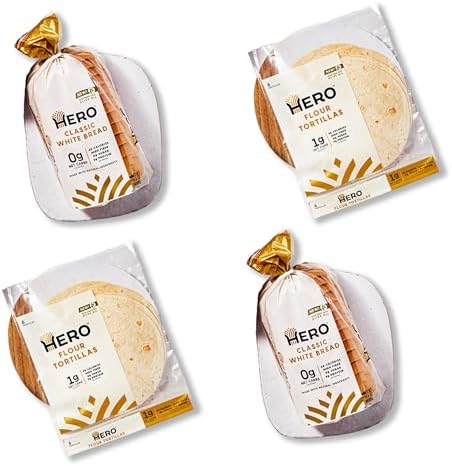 Amazon.com: Hero Flour Tortilla Wraps - Soft Net Low Carb Tortillas ...