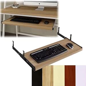 Amazon.co.jp: Sliding Keyboard Tray, Removable Keyboard Tray, Wooden ...