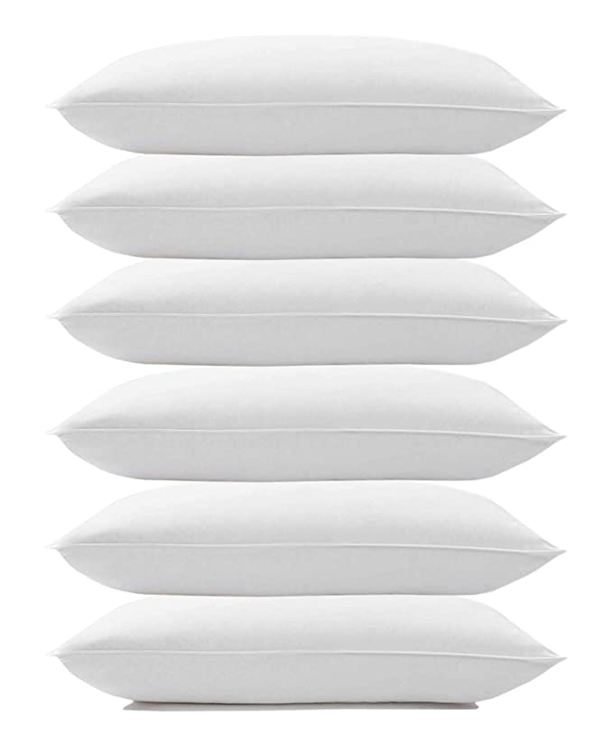 SUSHEEL Luxurious 6 Piece Microfibre Pillow Filler - 16X24 Inch , White ...