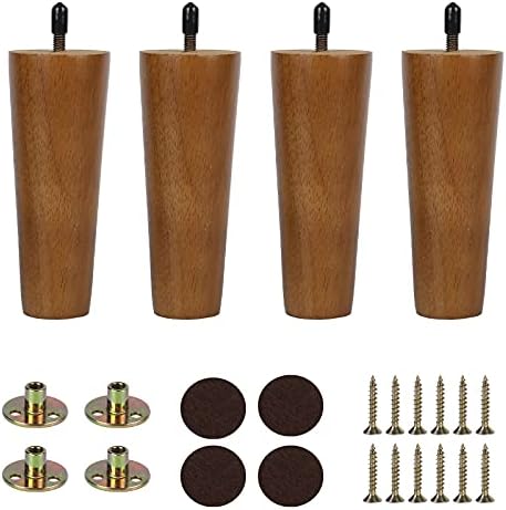 Furniture Legs 6 Inches Sofa Legs Mid Century Modern Walnut Wood ...