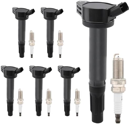 Amazon.com: HQPASFY Ignition Coil UF487 Pack & Iridium Spark Plugs Set of 6 Compatible with ...