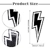 Amazon.com: Iron On Black Lightning Bolt Patch - 30Pcs DIY Embroidered ...