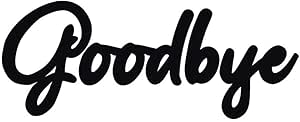 Amazon.com: Cursive Goodbye Text 15 inch Black Indoor Wall Vinyl Decal ...