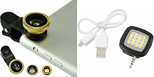 Mobile Lens & Mobile Selfie Flash for IPHONE 6(Mobile Lens, 3 in 1 Fish ...