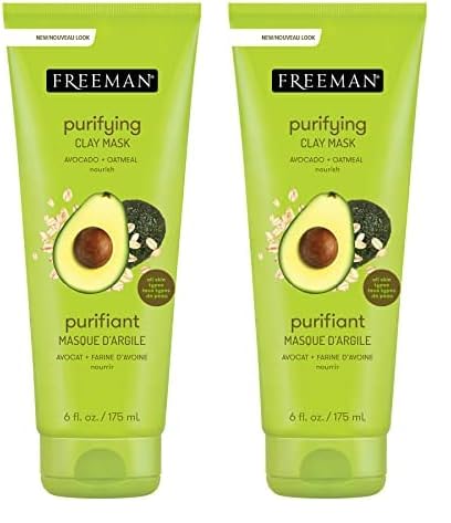 Amazon.com : Freeman Feeling Beautiful Facial Clay Masque Avocado & Oatmeal 6 oz (Pack of 2 ...