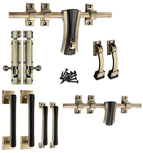 GSB INDIA Zinc Alloy Heavy Double Door Fitting Accessories Full Set/Kit ...