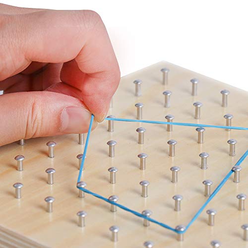 Snapklik.com : Wooden Geoboard Math Manipulative Material Graphical Geo ...