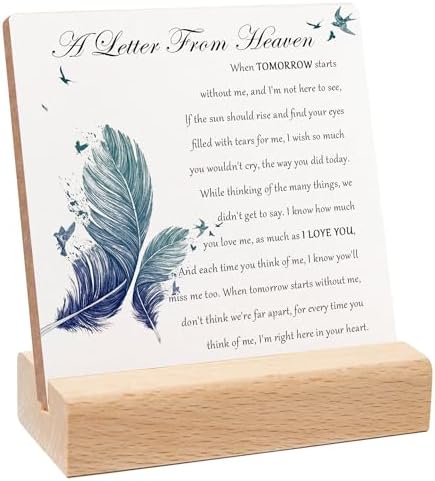 Amazon.com: A Little Hug From Heaven,Guardian Angel Wooden Sign ...