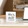Amazon.com: Bless This Hizzle for Shizzle Sign Wooden Block,Funny Humor ...