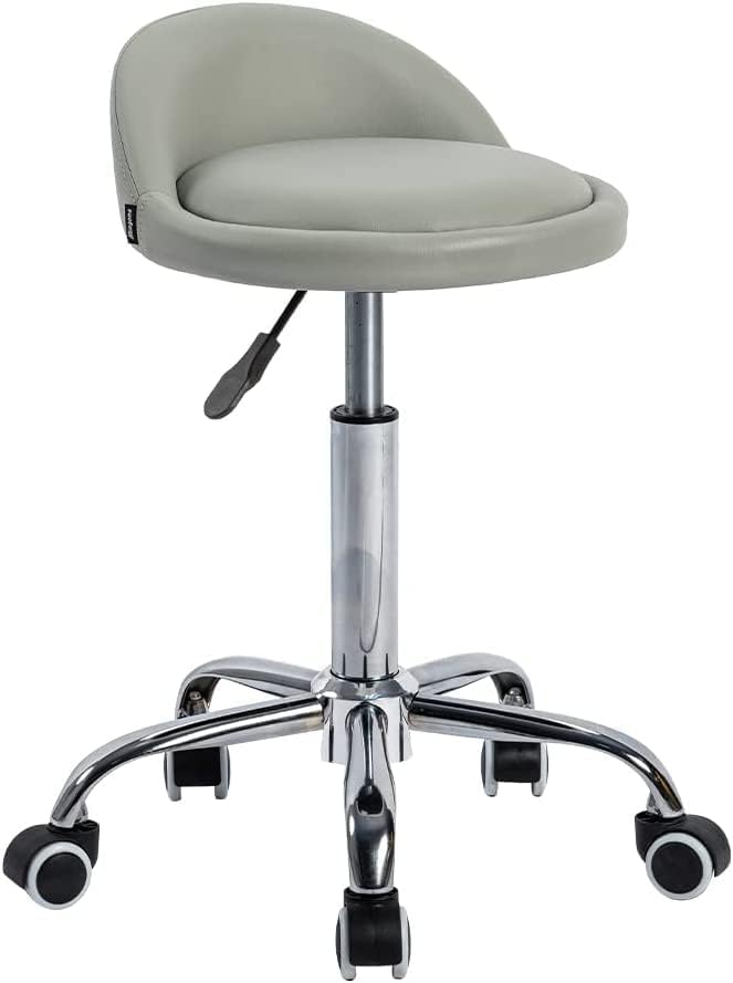 Mingone Tabouret de bureau avec roulettes - Réglable en hauteur ...