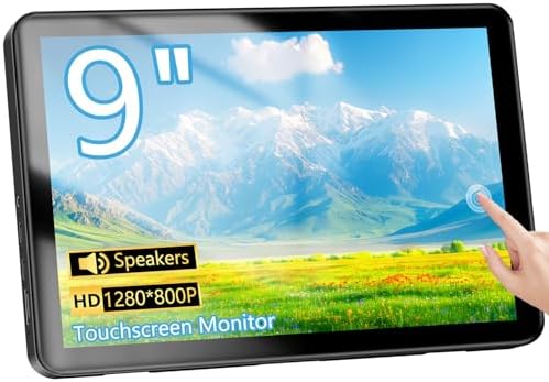 Touchscreen Small Monitor 9 Inch HD 1280x800P, HDMI USBC Mini Monitor ...