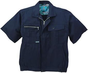 Amazon.co.jp: sowa(ソーワ) 吸汗速乾 加工半袖ブルゾン 春夏素材 sw-191 ネイビー LL : ファッション