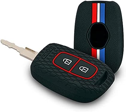 Keyzone® Striped Silicone Key Cover Compatible for Renault Kiger, Kwid ...