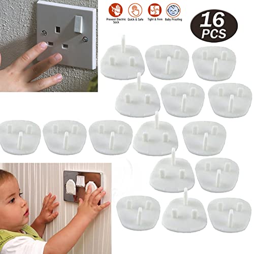 Ramofy 16 Pack Baby Safety Home Socket Covers, Plastic Socket Protector ...