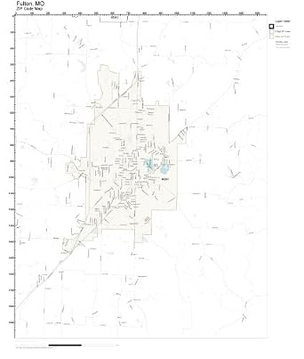 Amazon.com : ZIP Code Wall Map of Fulton, MO ZIP Code Map Not Laminated ...