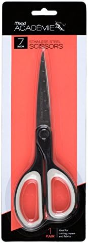Amazon.com : Mead Academie Stainless Steel Scissors, 7-Inch Long (98038 ...