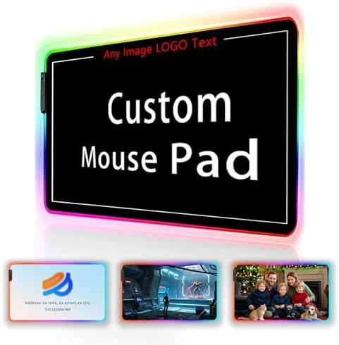 Amazon.com: Nsipan Custom RGB Mouse Pad Personalized Led Mouse Pad with ...