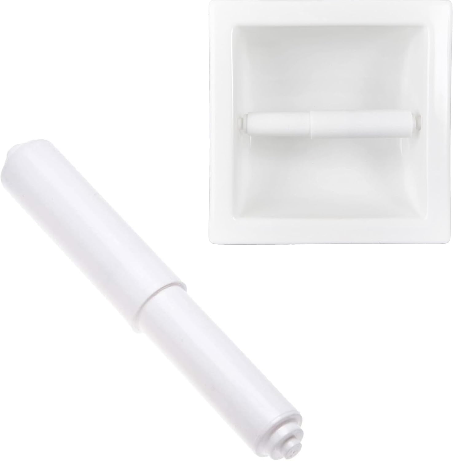 Toilet Paper Holder Insert, White Plastic Toilet Paper Holder, Toilet ...