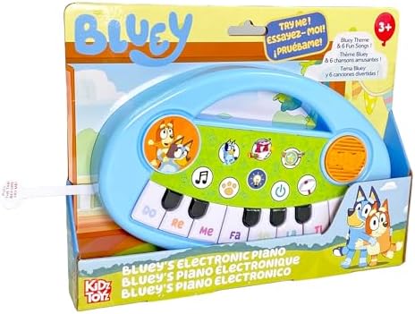 Amazon.com: Bluey 23 Note Musical Keyboard - Portable Learn to Play ...