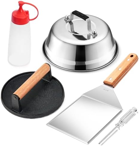 Amazon.com : Joyfair Smash Burger Kit (5Pcs Griddle Accessories ...