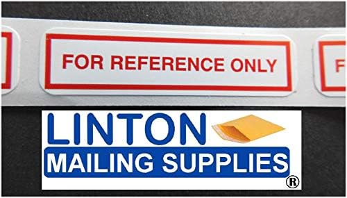 Amazon.com : "for Reference ONLY" Labels, 2 Inch x 1/2 Inch Vinyl, Red ...
