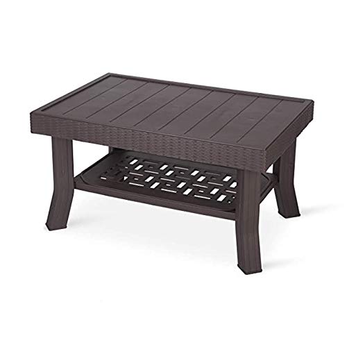 MARC Center Plastic Table for Home, Office & Outdoor Good Grade , Brown ...