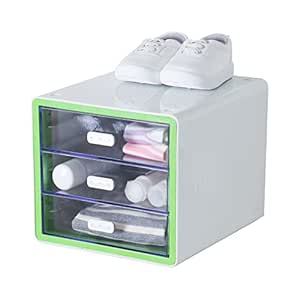 Litem Sysmax My-Mini Multi Cabinet 3 Drawers Green Small Desk Organizer ...